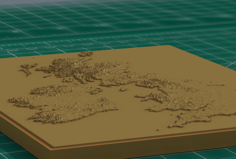 Great Britain and Ireland 3D Print STL Map - Etsy UK