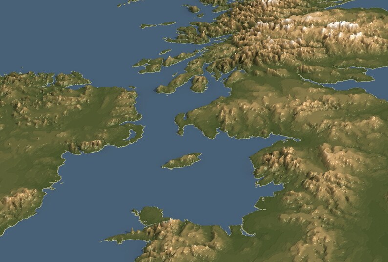 Great Britain and Ireland 3D Print STL Map - Etsy UK