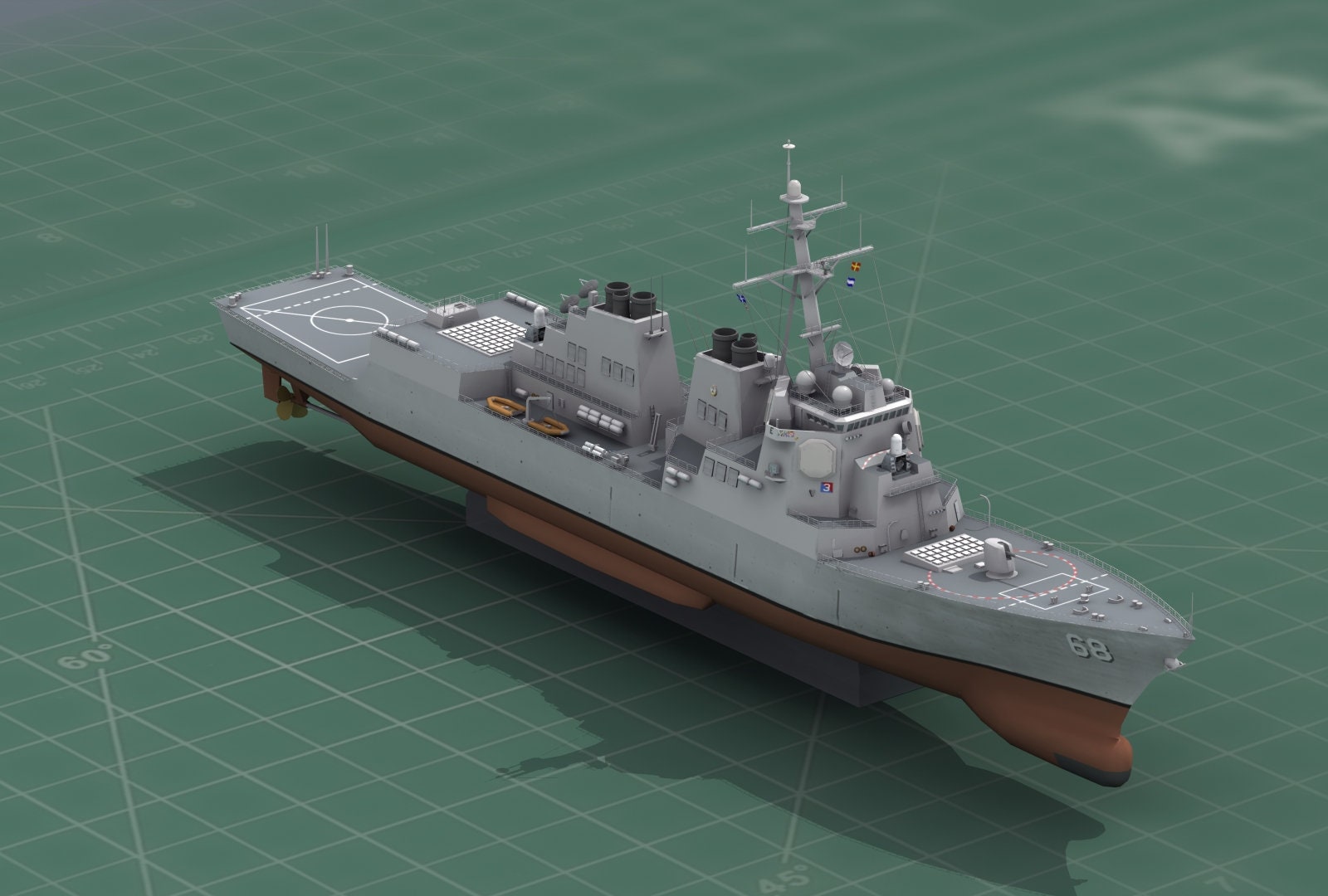 Arleigh Burke Class Destroyer 3D Print STL Model - Etsy