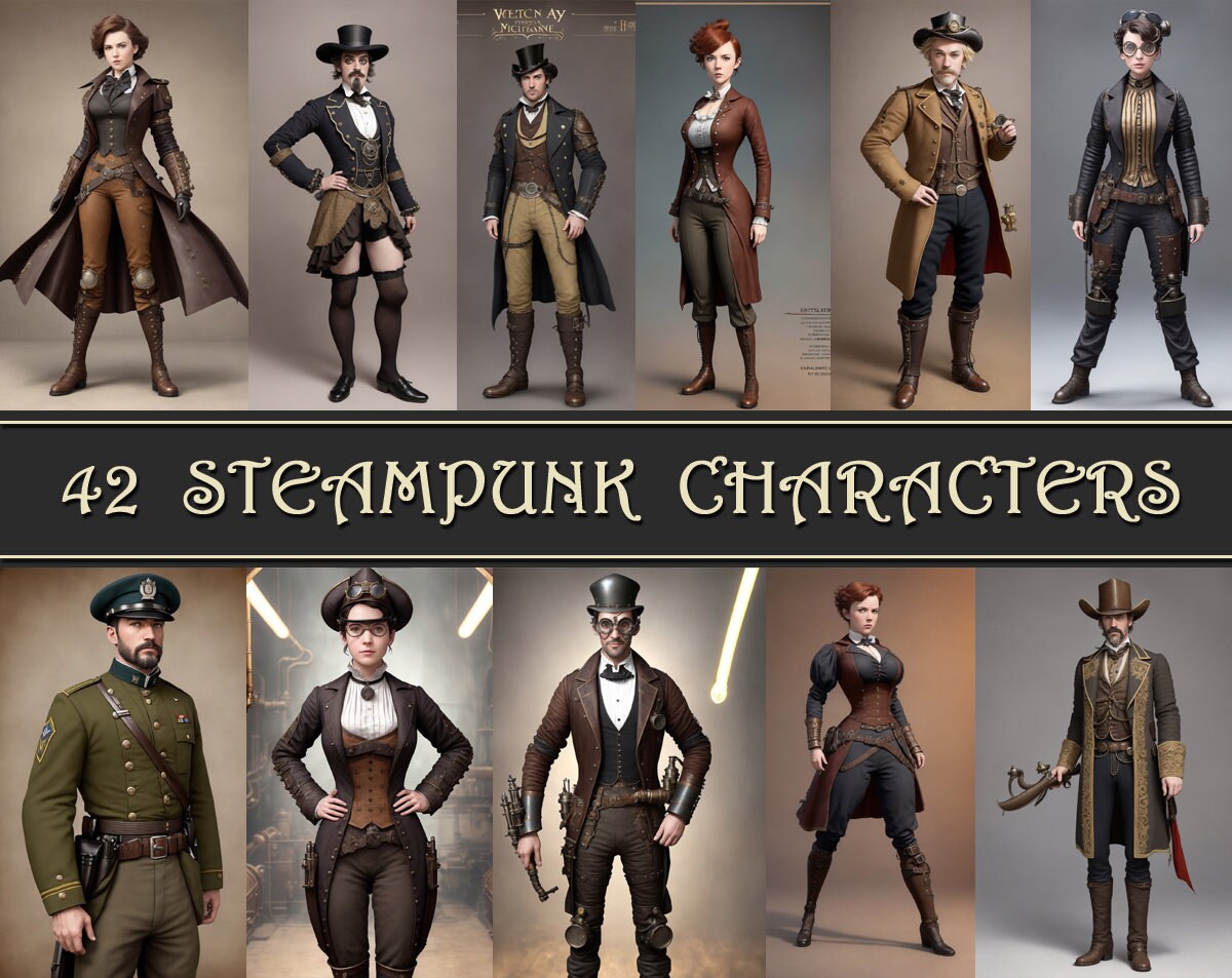 42 Steampunk Characters - Etsy