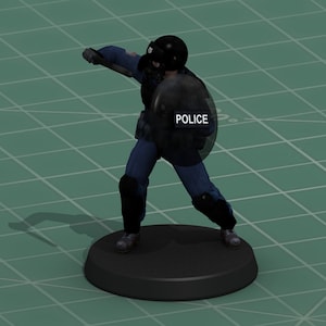 Riot Police 3D Print Miniatures - Etsy