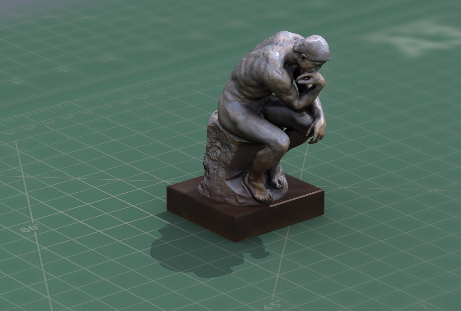 The Thinker Statue 3D Print Model STL File - Etsy