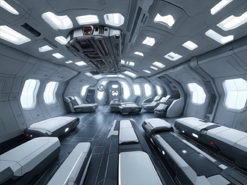 Spacecraft Interior Digital Backdrops - Etsy