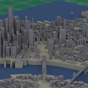 Manhattan New York City 3D Print Wall Art Model Kit - Etsy