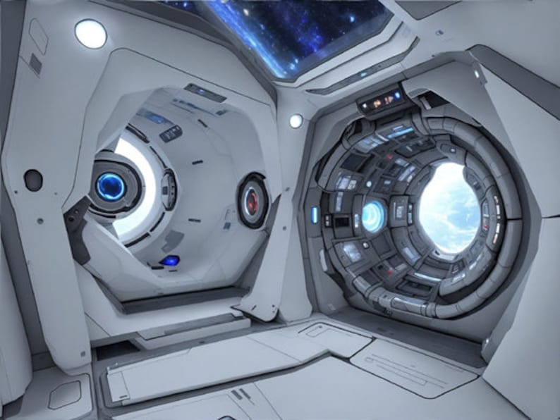 Spacecraft Interior Digital Backdrops - Etsy