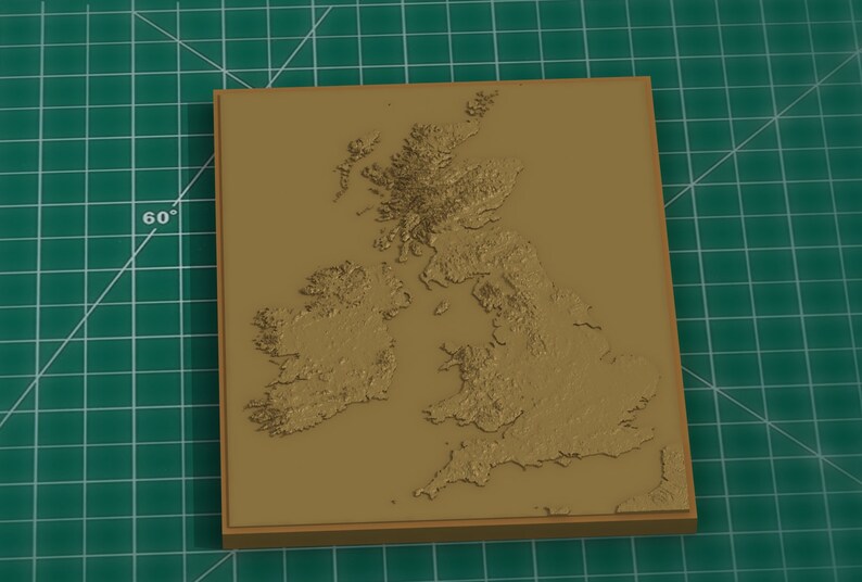 Great Britain and Ireland 3D Print STL Map - Etsy UK