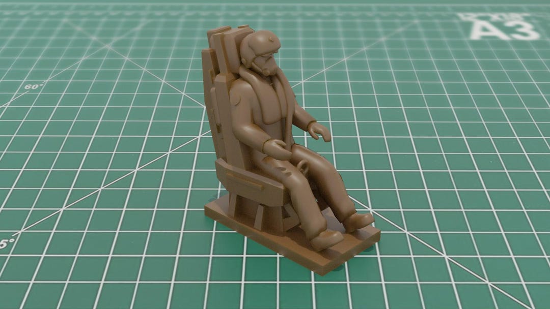 Pilot Seated STL 3MF 3D Print Model File - Etsy