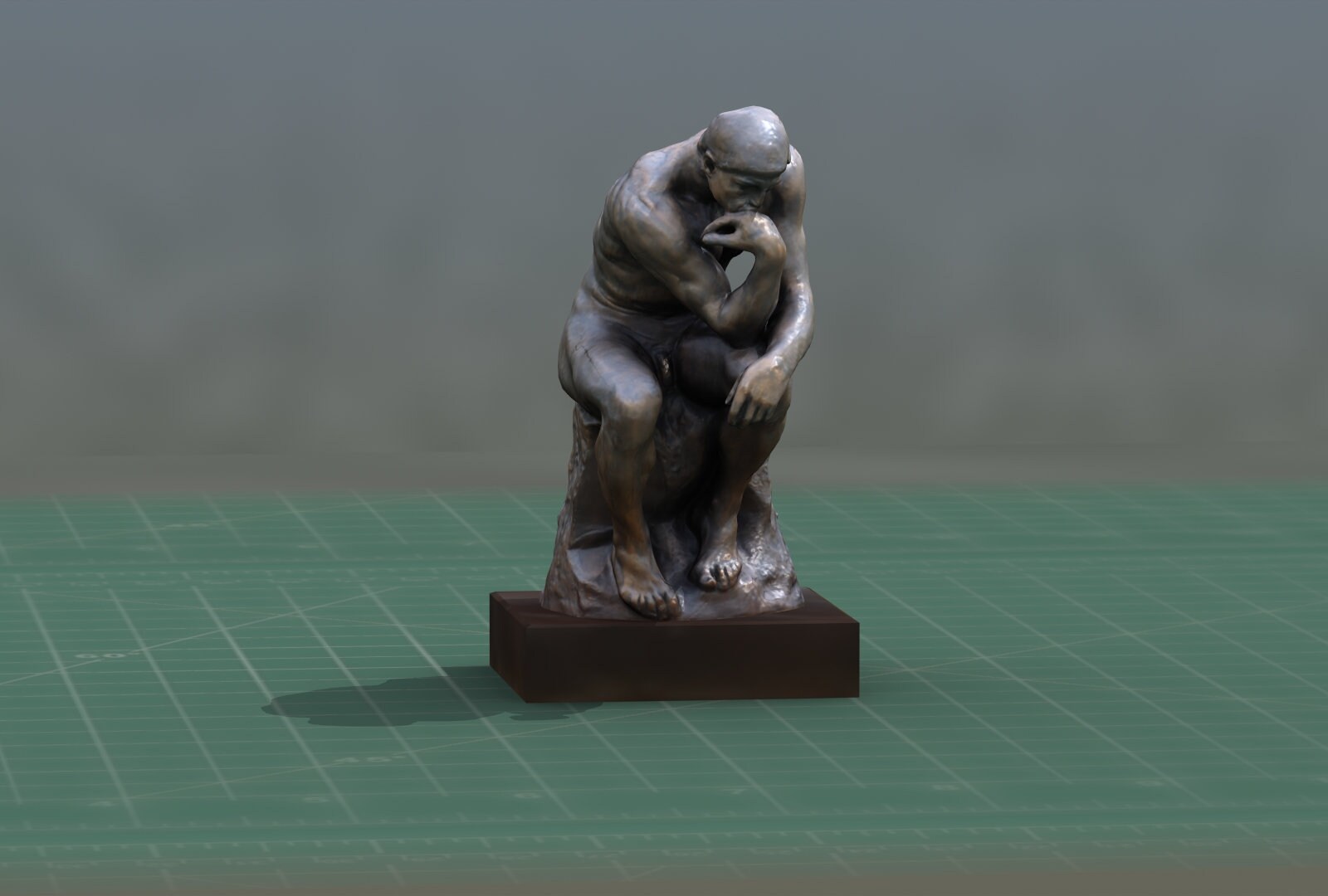 The Thinker Statue 3D Print Model STL File - Etsy