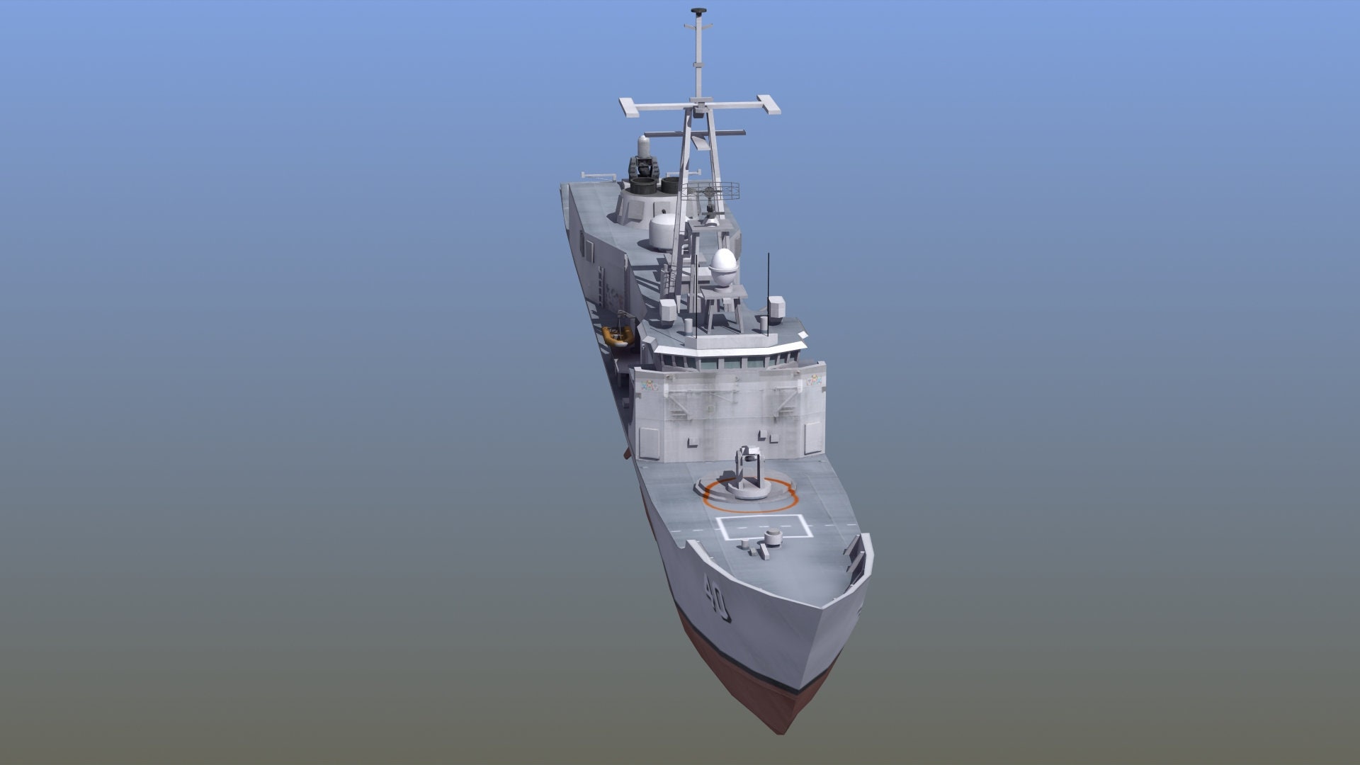 FFG-40 USS Halyburton Frigate - Etsy