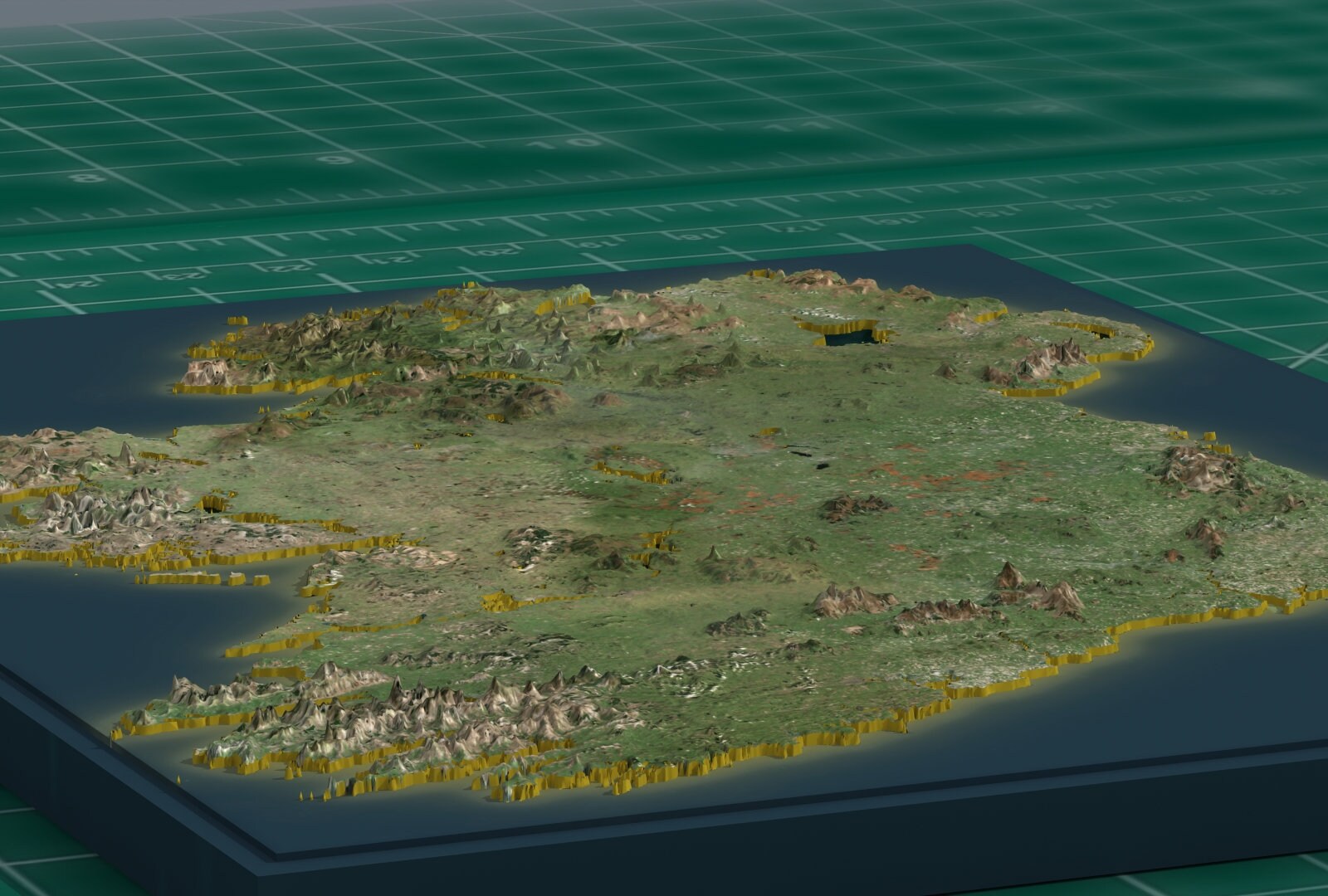 Ireland Topographic Relief Map 3D Print STL Model - Etsy