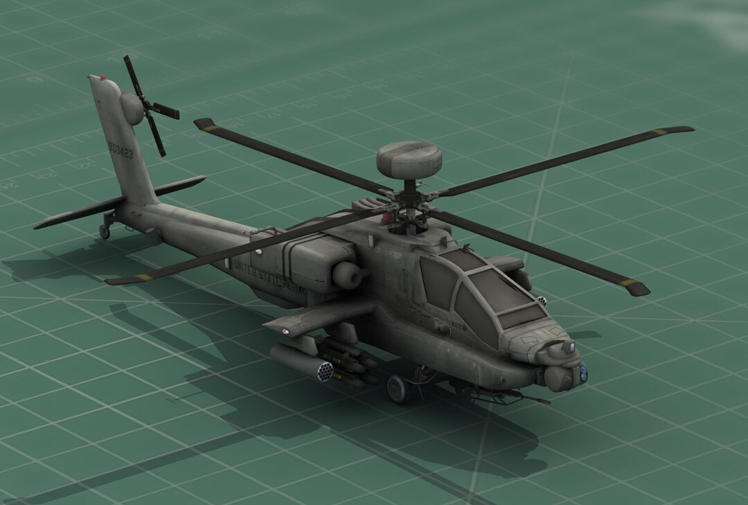 AH64D Longbow Apache Helicopter 3D Print - Etsy