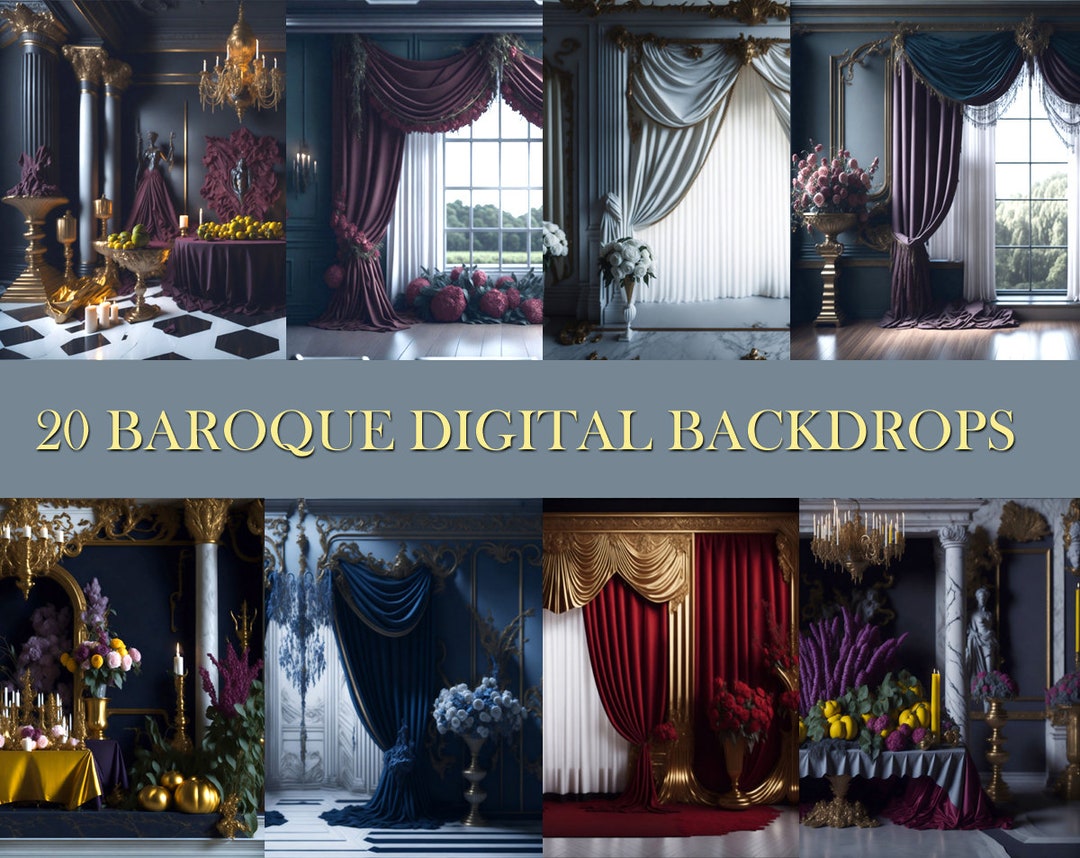 Baroque Digital Photo Backdrops - Etsy