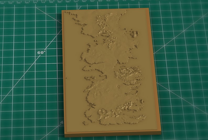 Westeros GOT Topographic 3D Print Map STL - Etsy