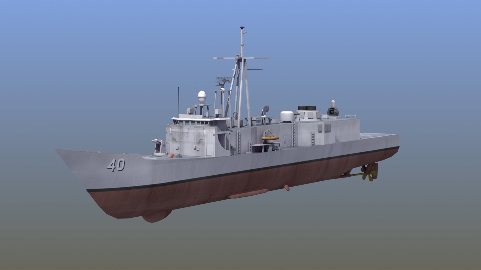 FFG-40 USS Halyburton Frigate - Etsy