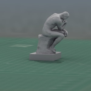 The Thinker Statue 3D Print Model STL File - Etsy