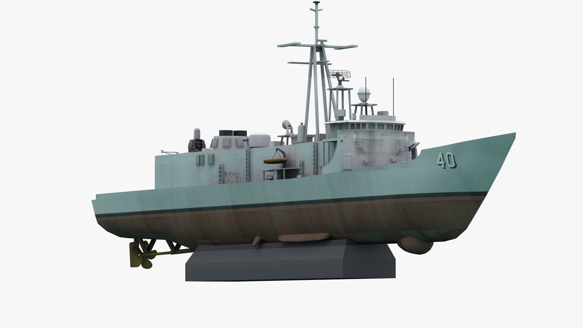 FFG-40 USS Halyburton Frigate - Etsy