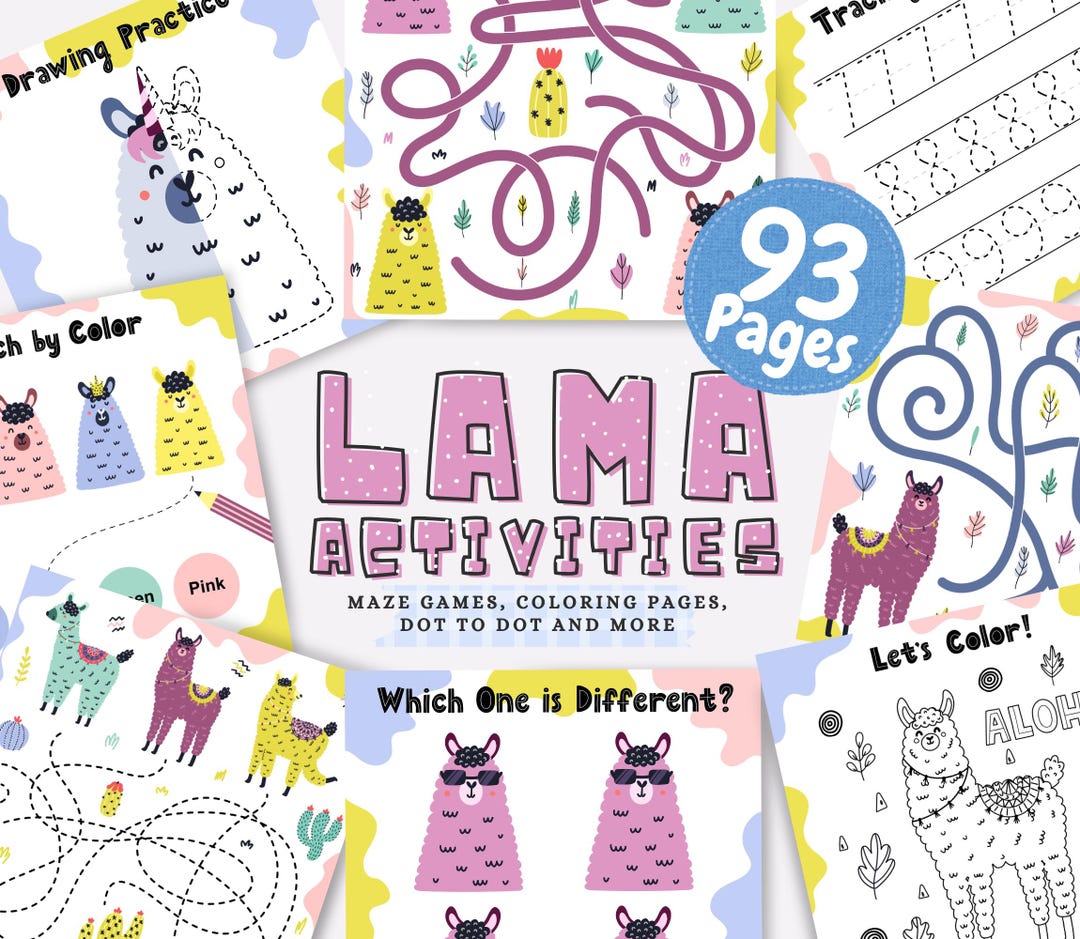 Printable Activity Bundle for Kids, Educational Games, Mazes, Dot to ...