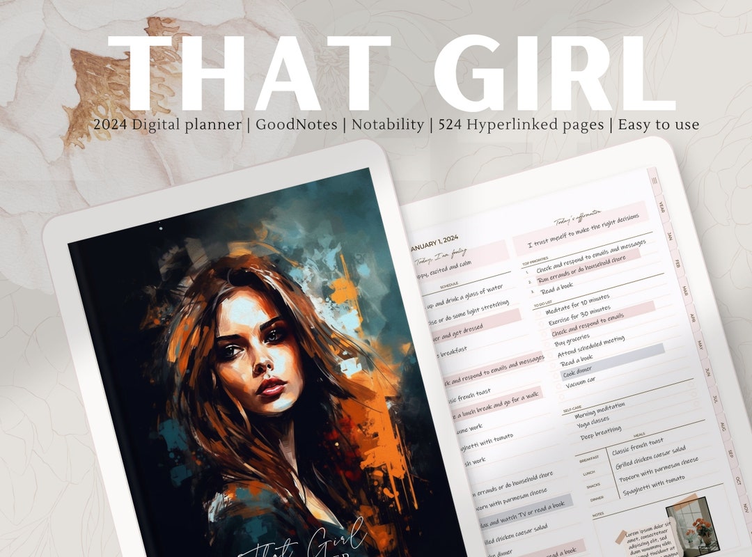 THAT GIRL Planner 2024 Digital Planner 2024 Daily, Weekly & Monthly ...