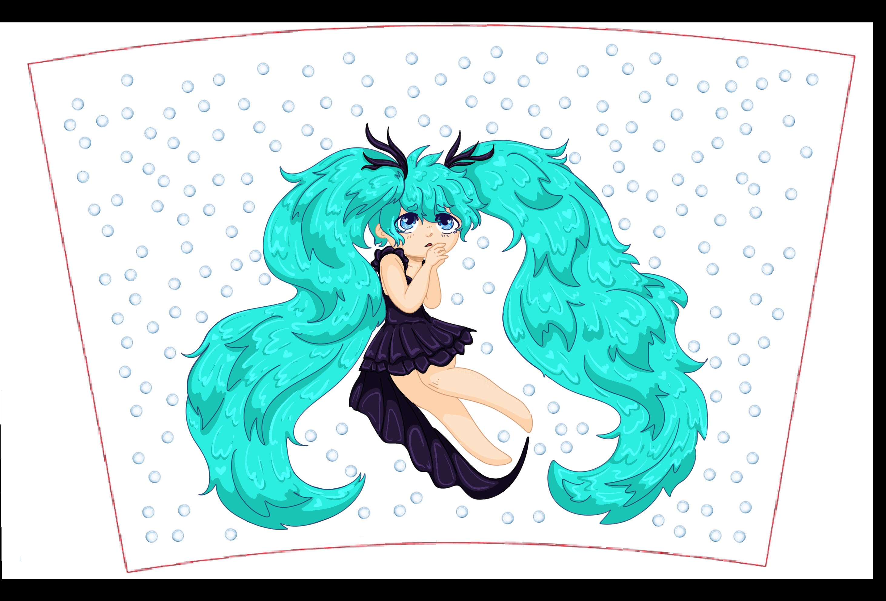 PREORDER Deep Sea Girl Hatsune Miku Boba Tumbler Cup Vocaloid - Etsy