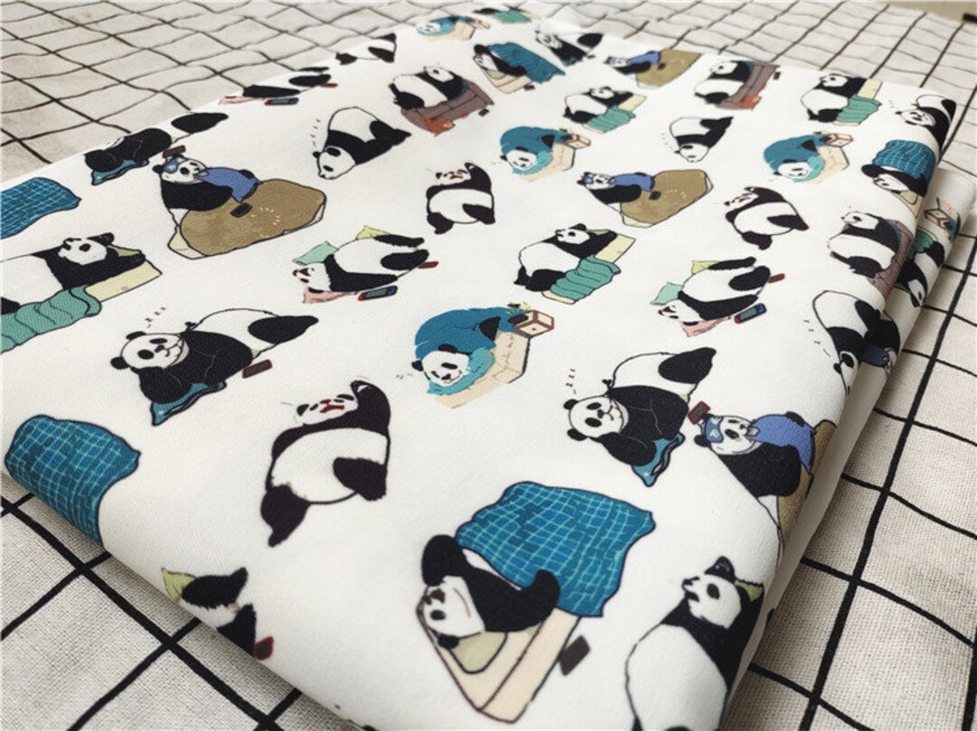Panda Fabric - Cartoon Twill Fabric - Fine Canvas Fabric - Quilting ...