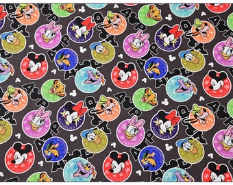 Mickey Mouse Fabric Mickey and Minnie Fabric Disney Castle Fabric ...