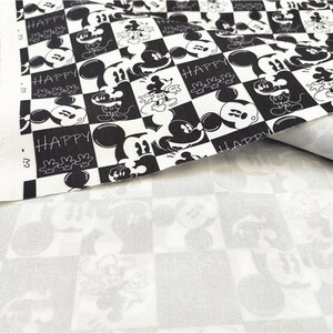 Mickey Minnie Mouse Fabric - Cartoon Twill Fabric - Fine Canvas Fabric ...