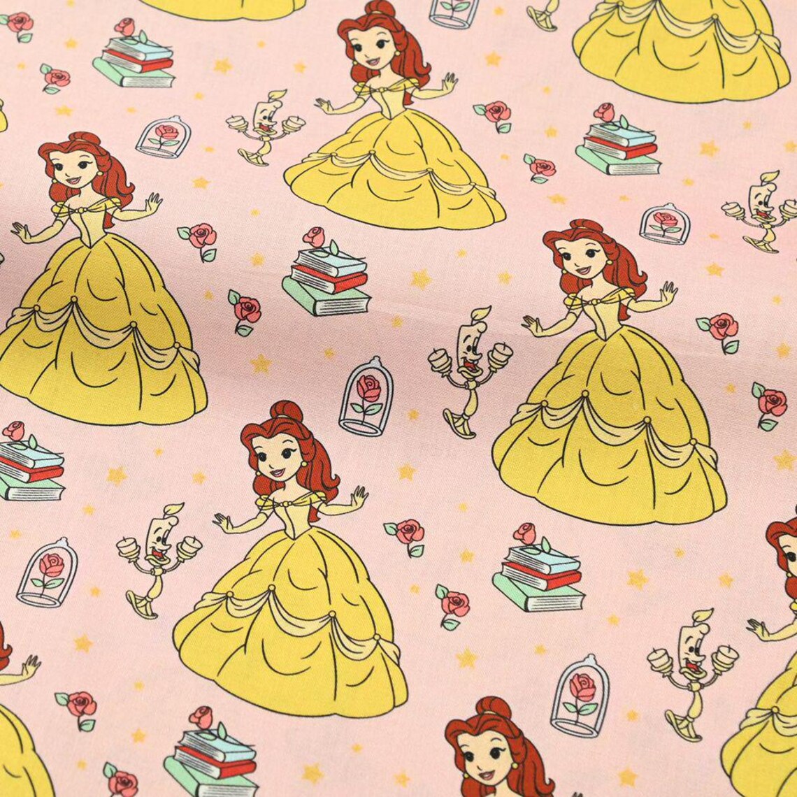 Belle Beauty and the Beast Fabric - Cartoon Fabric - 100% Cotton ...