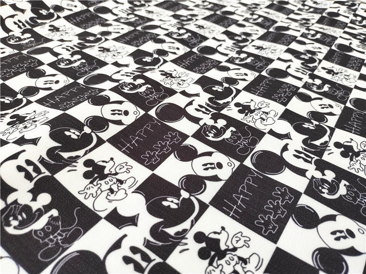 Mickey Minnie Mouse Fabric Cartoon Twill Fabric Fine - Etsy