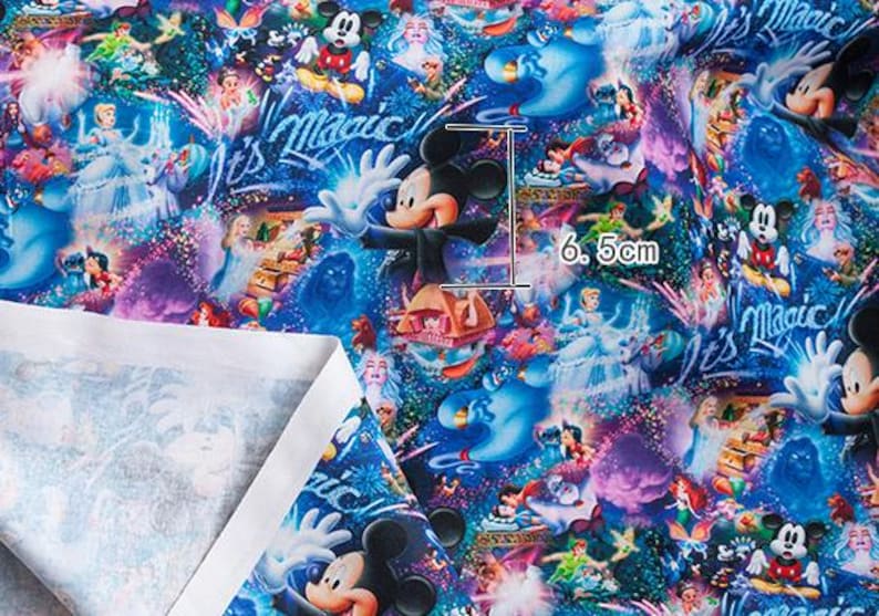 Disney Mickey Mouse Fabric - Mickey Mouse Fabric - Cartoon Fabric - 100 ...