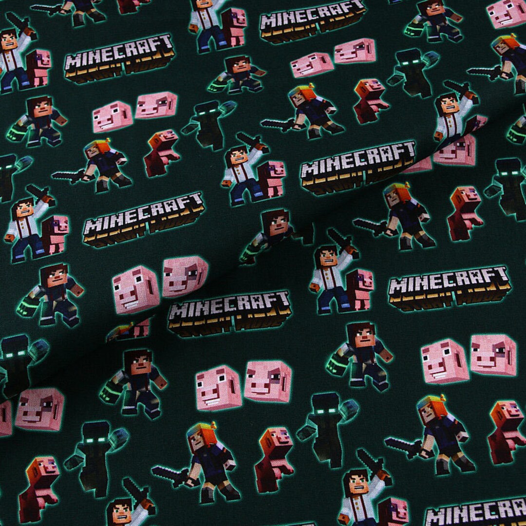 Minecraft Fabric Fun Game Fabric Cartoon Fabric 100% Cotton Fabric ...