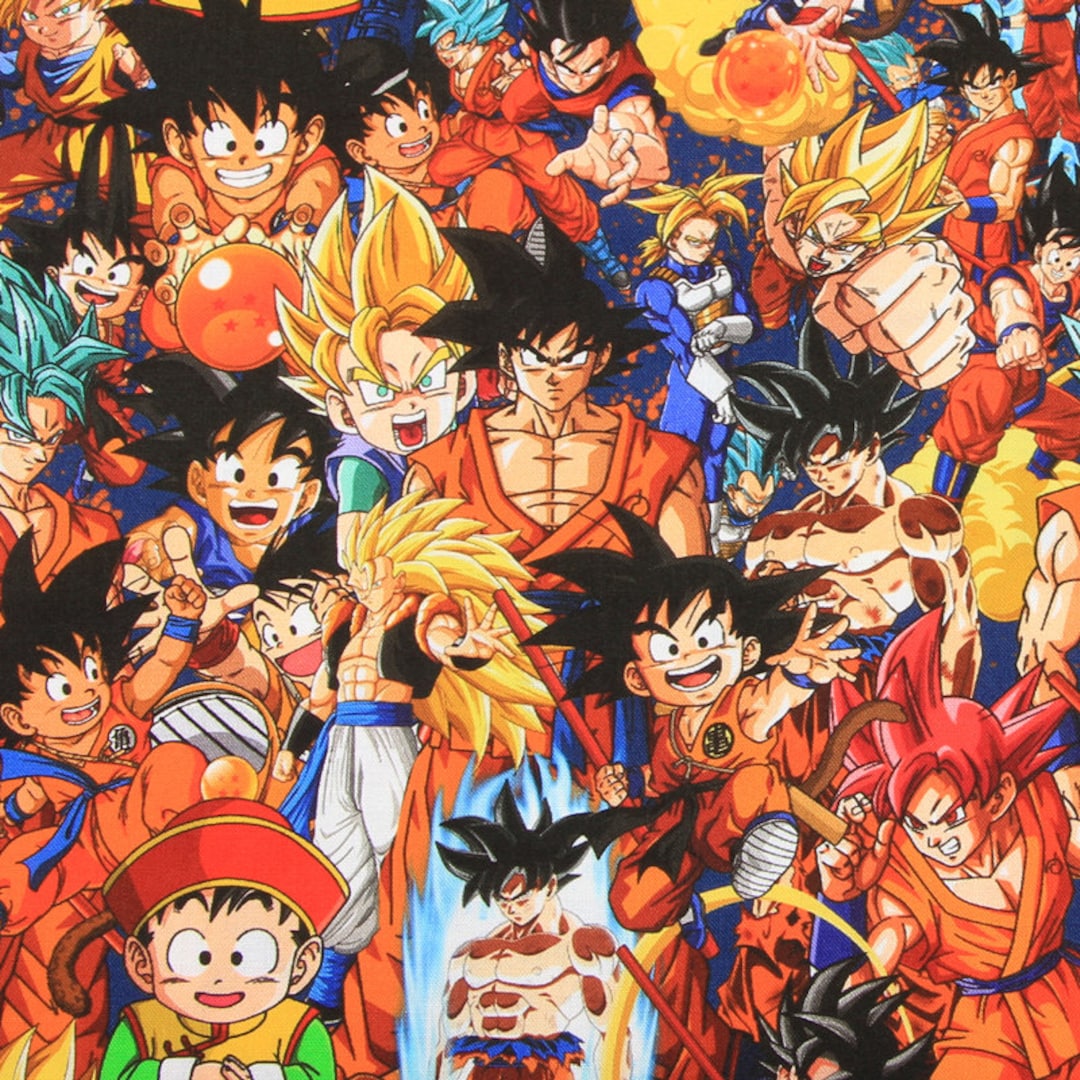 Sun Wukong Fabric Japanese Anime Fabric Cartoon Fabric 100% Cotton ...