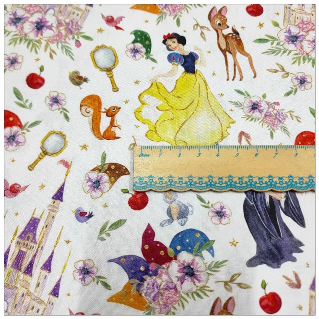 Disney's Princess Fabric Evil Characters Fabric Cartoon Fabric 100% ...