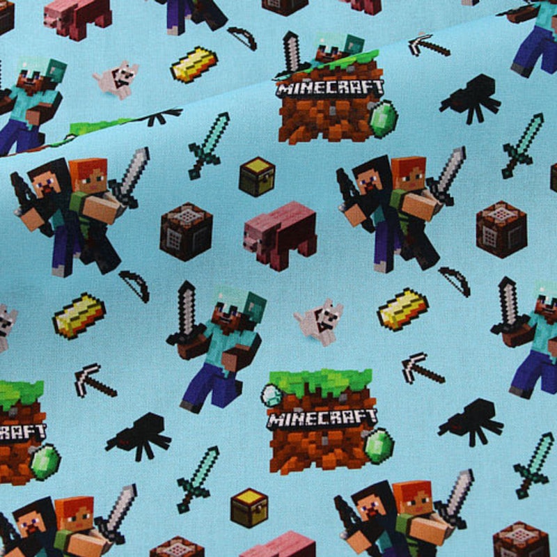 Minecraft fabric - Etsy