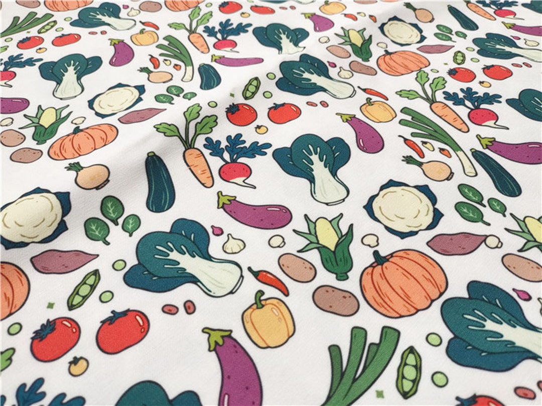 Vegetables Fabric - Garden Fabric Bag Fabric - Twill Fabric - Fine ...