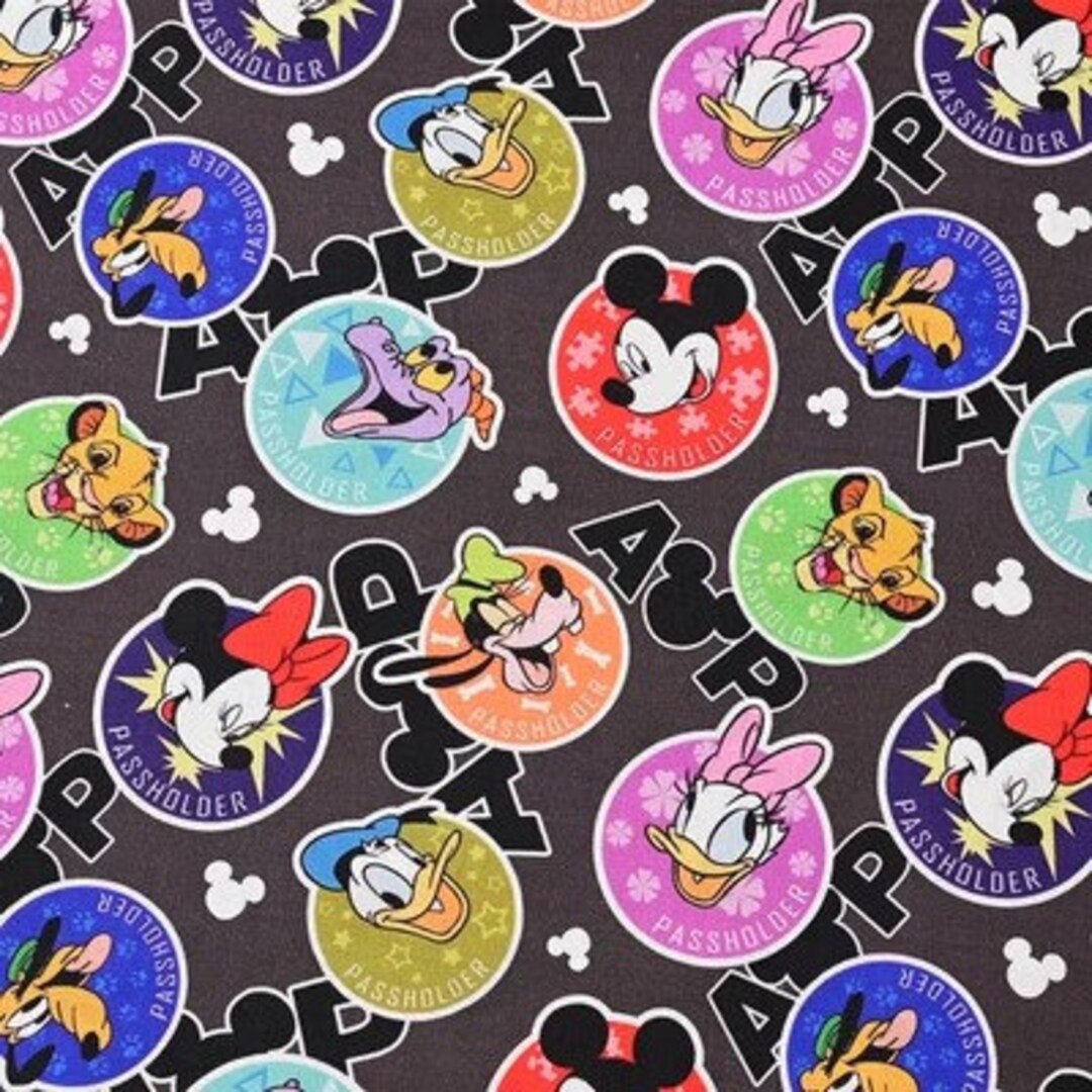 Mickey Minnie Mouse Fabric Donald Duck Goofy Fabric Cartoon Fabric 100% ...