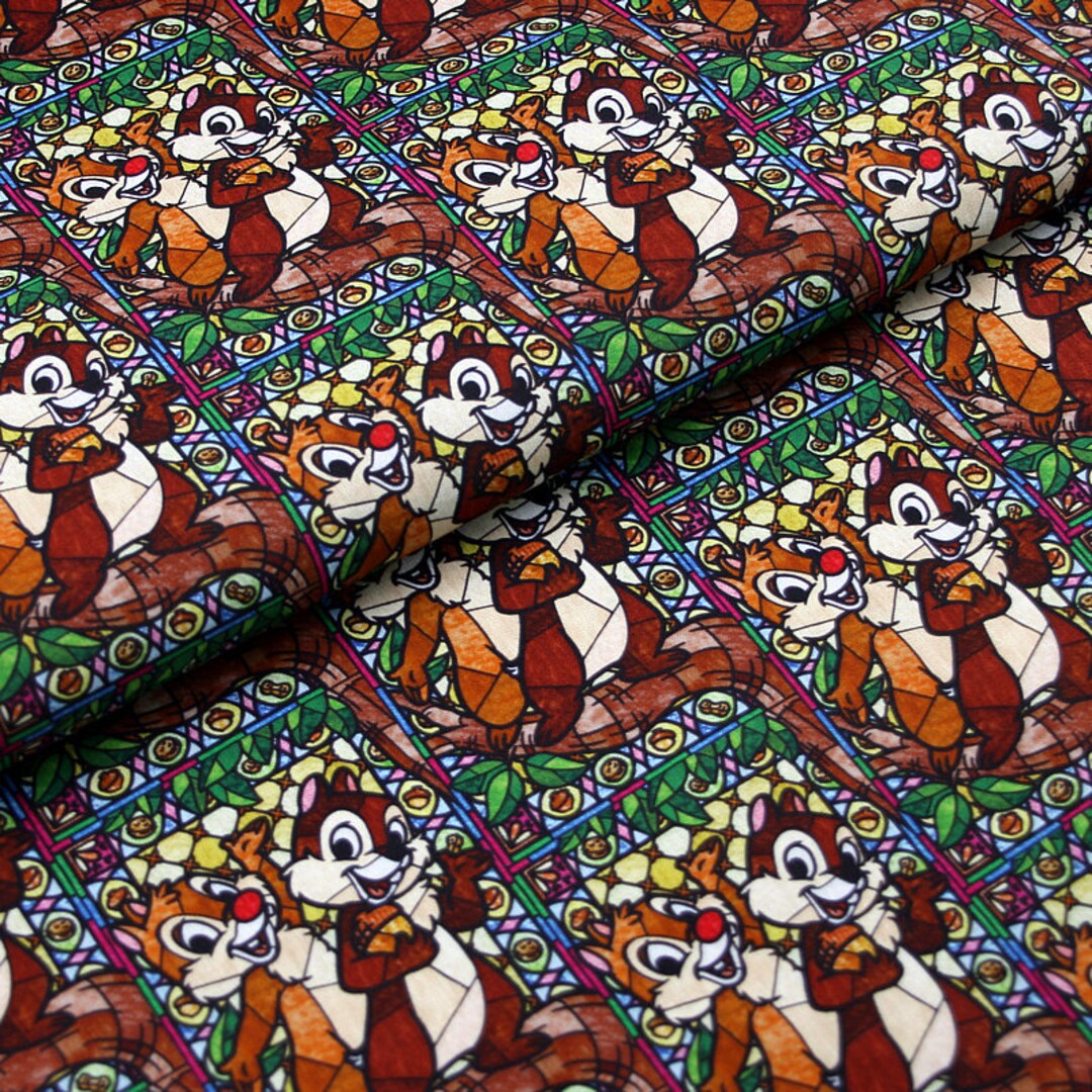 Chip and Dale Fabric - Disney Fabric - Cartoon Fabric - 100% Cotton ...