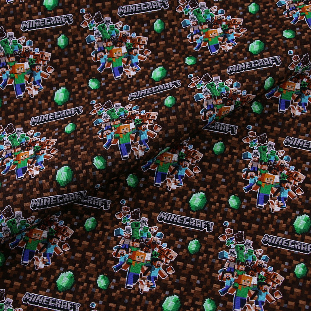 Minecraft Fabric Fun Game Fabric Cartoon Fabric 100% Cotton Fabric ...