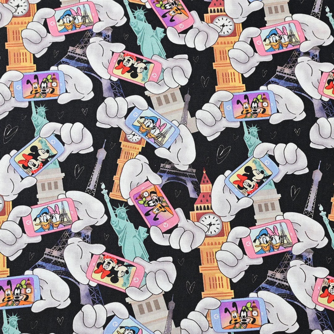 Disney Mickey Mouse Fabric - Mickey Mouse Fabric - Cartoon Fabric - 100 ...