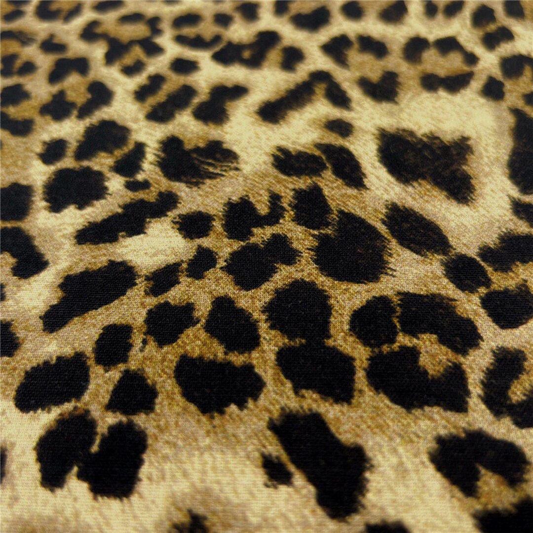 Vintage Leopard Skin Fabric - by the Half Yard - 100% Cotton Fabric ...