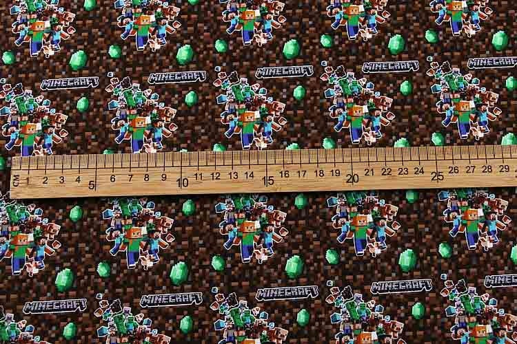 Minecraft Fabric Fun Game Fabric Cartoon Fabric 100% - Etsy