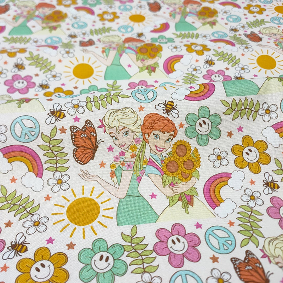 Frozen Fabric - Disney Princess Elsa Anna Fabric - Cartoon Fabric - 100 ...