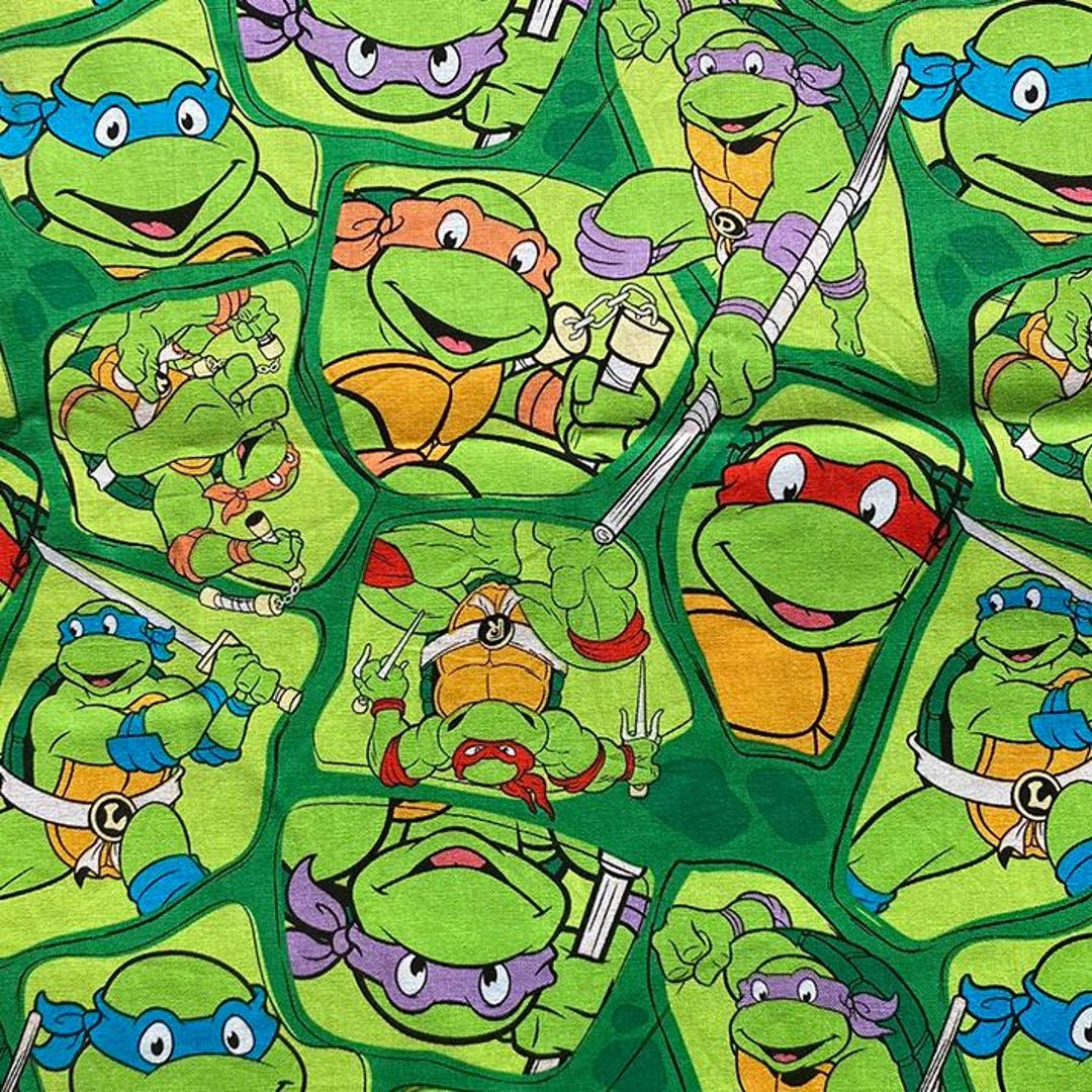 Teenage Mutant Ninja Turtles Fabric - Cartoon Fabric - 100% Cotton ...