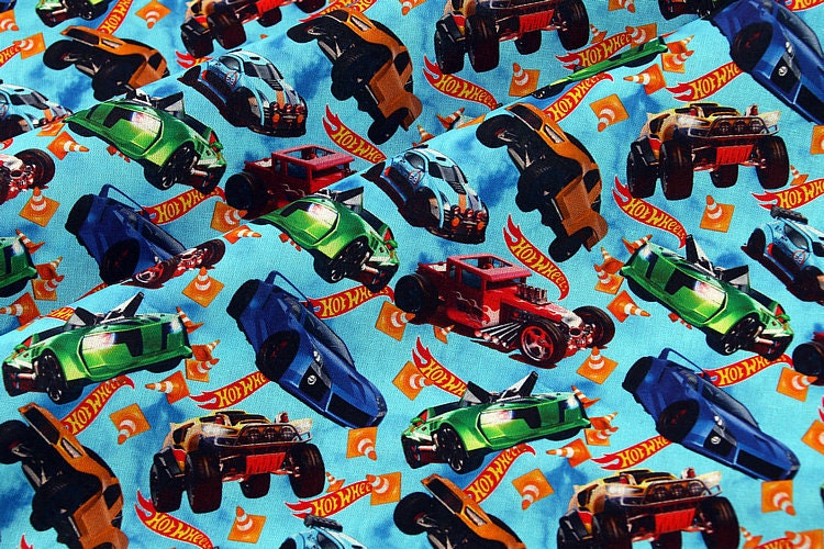 Hot Wheels Car Fabric Cartoon Fabric 100% Cotton Fabric - Etsy