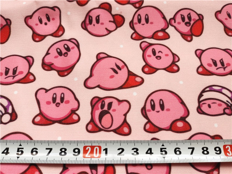 Kirby Fabric Cartoon Twill Fabric Fine Canvas Fabric - Etsy