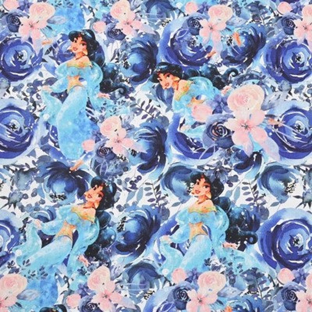 Princess Jasmine Fabric Cartoon Fabric 100% Cotton Fabric Quilting ...