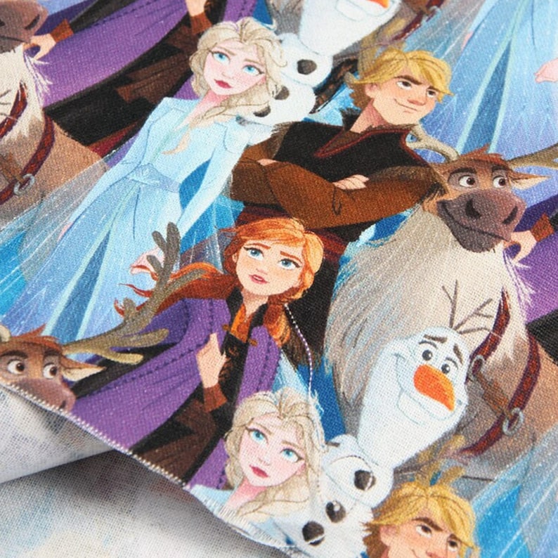 Frozen Fabric - Disney Princess Elsa Anna Fabric - Cartoon Fabric - 100 ...
