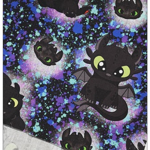 How to Train Your Dragon Fabric - Toothless Fabric- Cartoon Fabric ...