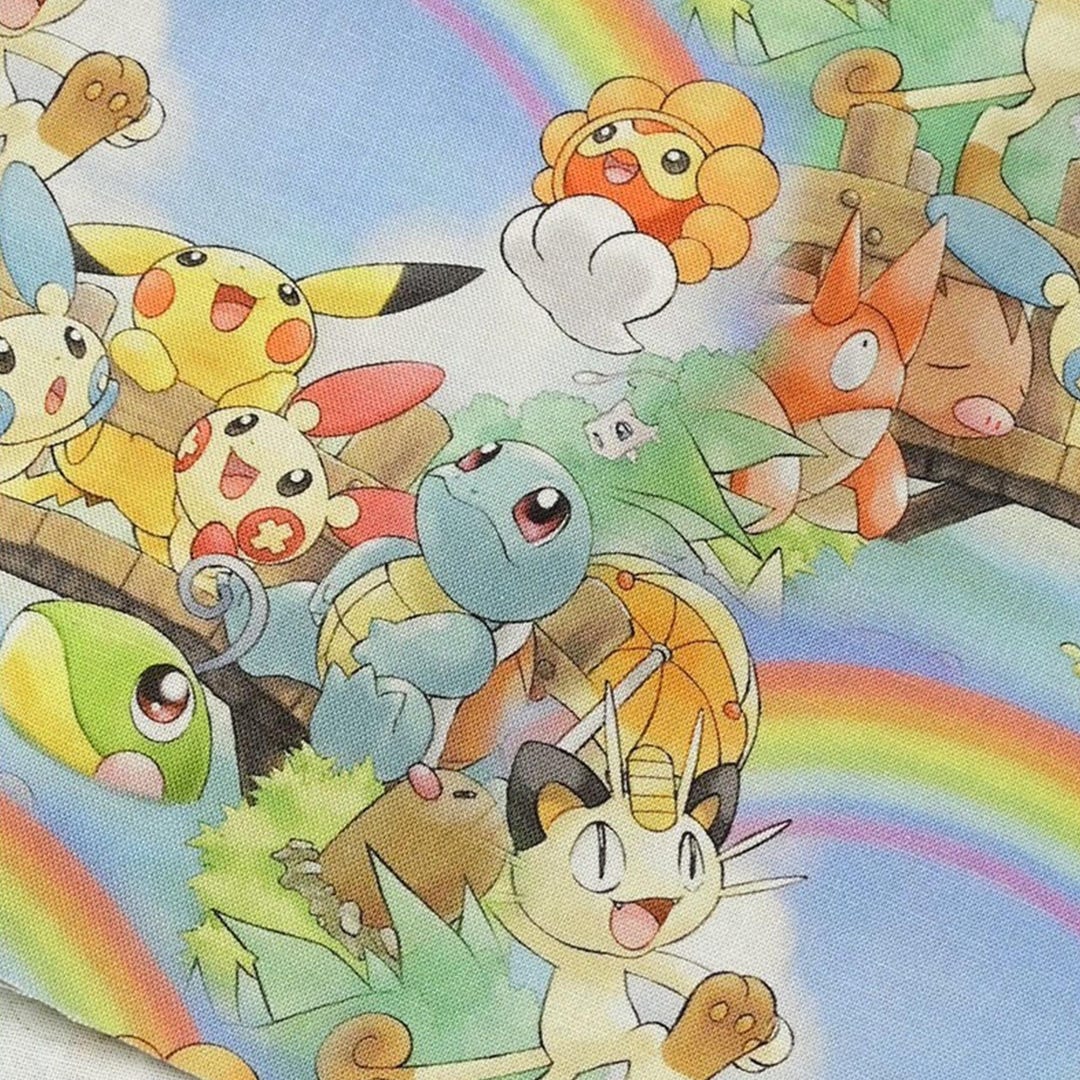 Pikachu Fabric - Pokemon Fabric - Pocket Monster Cartoon Fabric - 100% ...