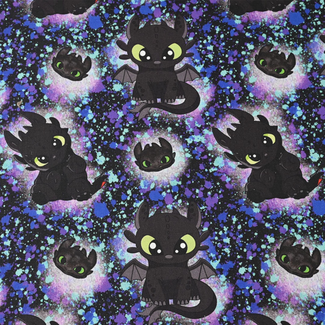 How to Train Your Dragon Fabric - Toothless Fabric- Cartoon Fabric ...