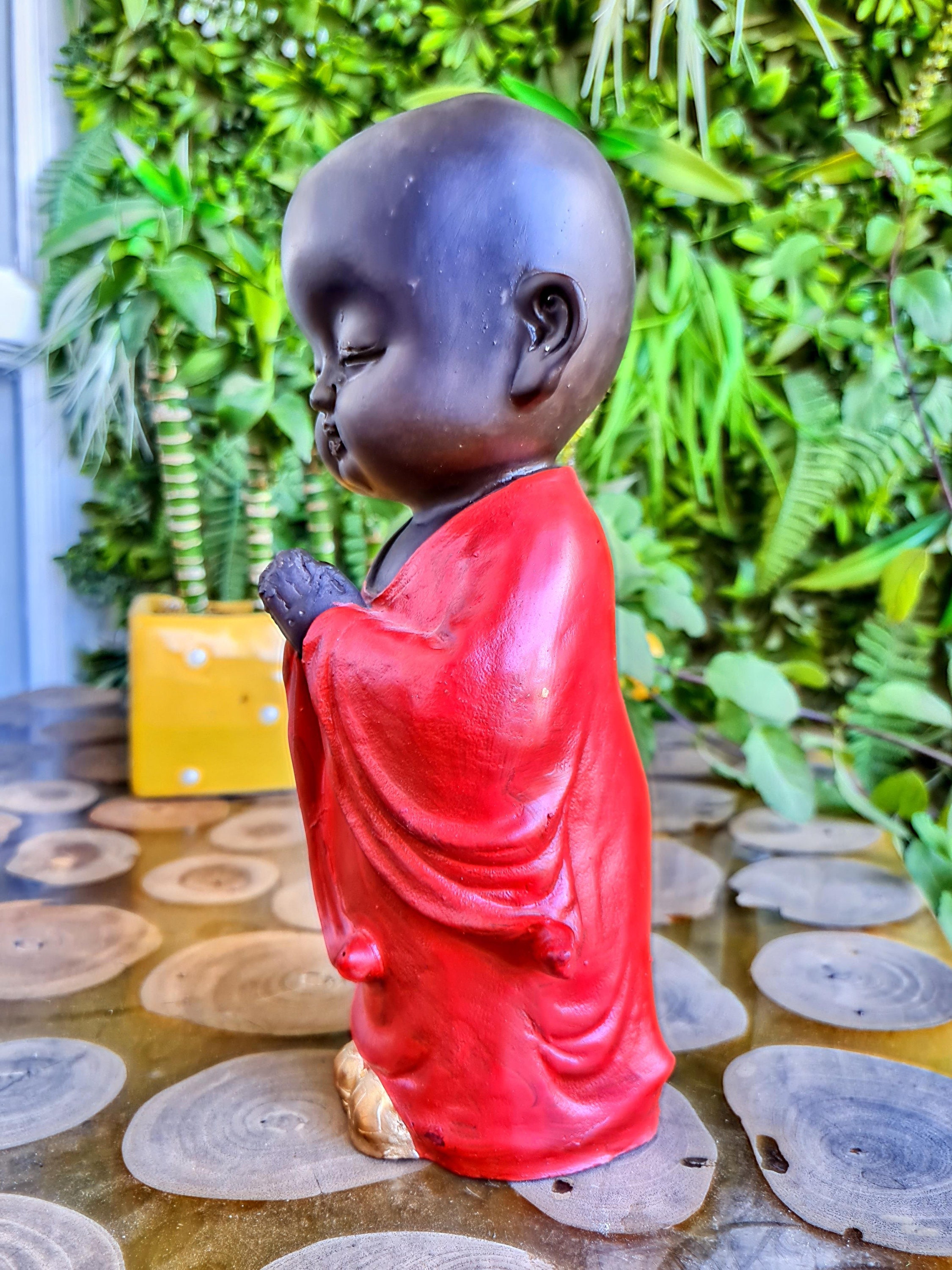 Spiritual Namaste Monk Sculpture Resin Statue for Home or Office Decor ...